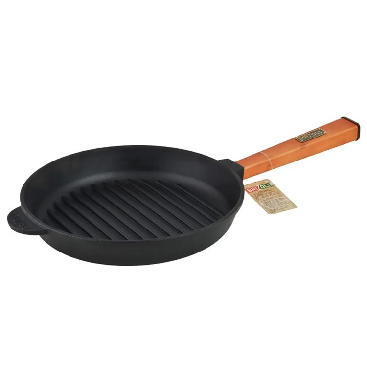 ტაფა თუჯის გრილი სახელურები Brizoll Optima 24 Cm