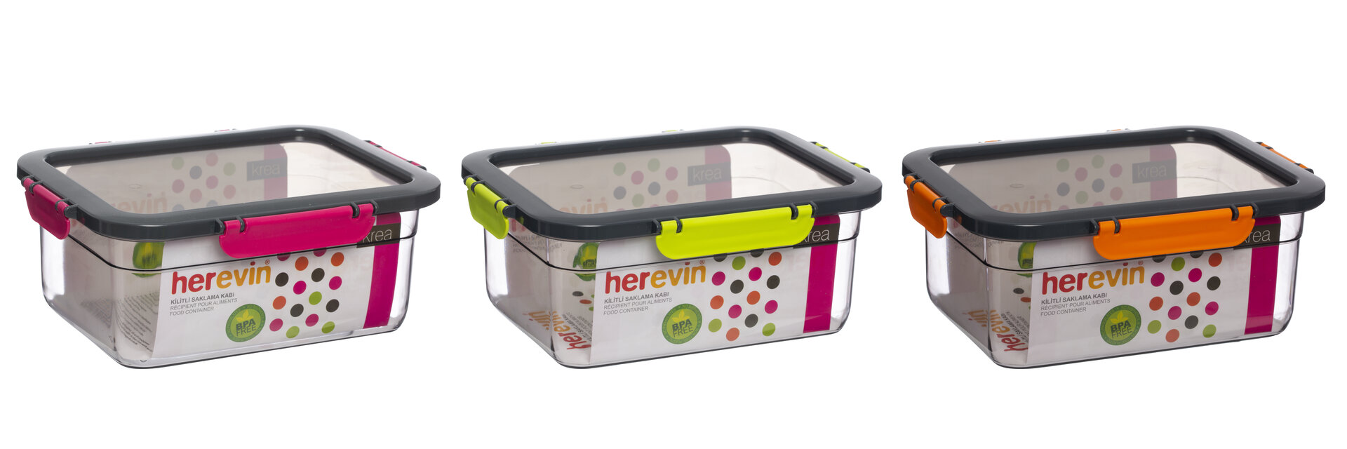 საკვების შესანახი კონტეინერი 2,2ლ Herevin Combine Colours