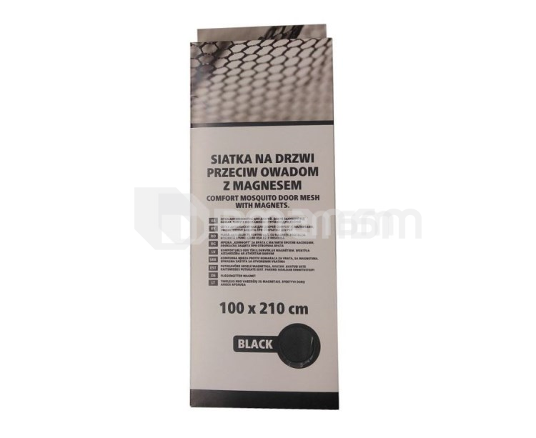 მწერების საწინააღმდეგო ბადე მაგნიტებზე (კარის) Kaem 0395-112110 შავი ...