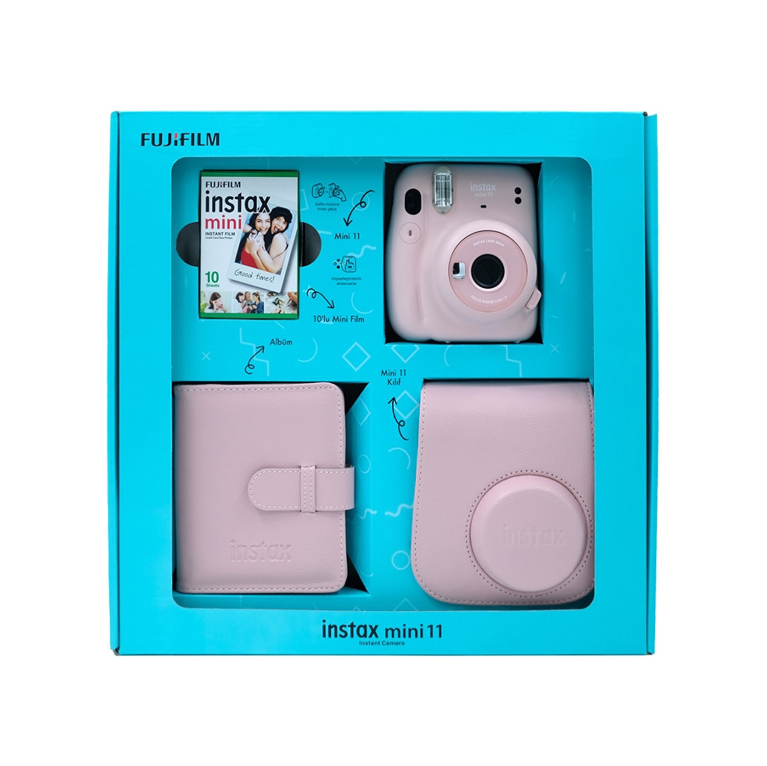ფოტოაპარატი Instax mini 11 Blush pink Bunle Box