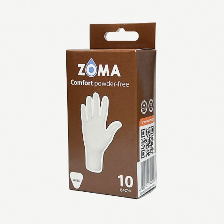 ხელთათმანი ლატექსის Zoma Comfort L 10ც.