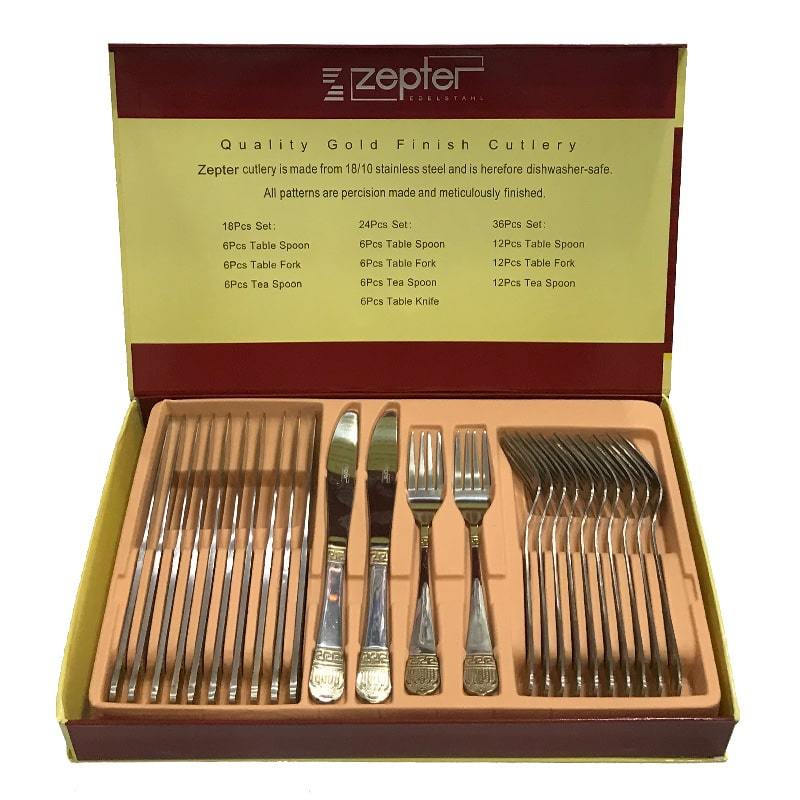 დანა-ჩანგლის ნაკრები 24ც. Zepter Gold Finish