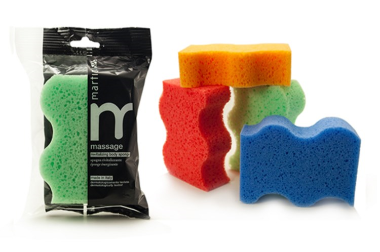 ღრუბელი დასაბანი ფერადი ტალღები Martini Spa